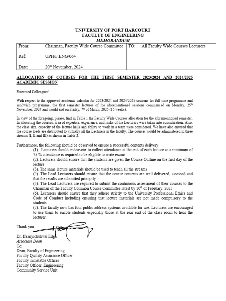 Course Allocation Notice | PDF | Academic Term | Science