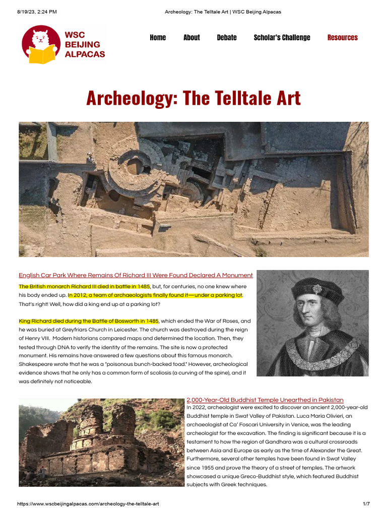 Archeology | PDF | Lucy (Australopithecus) | Dead Sea Scrolls