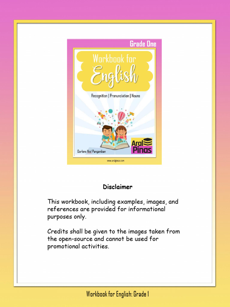 Grade-1 English - 3 | PDF