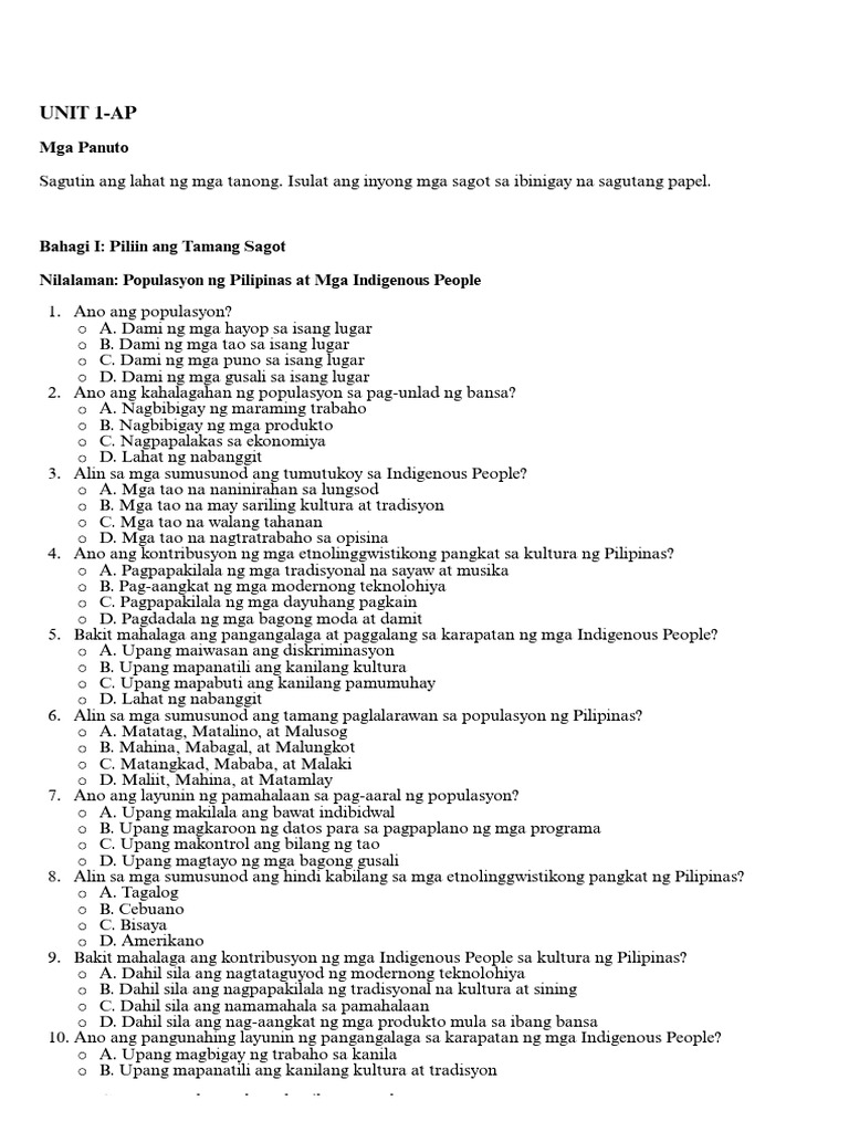 Unit 1-AP Set B PDF | PDF
