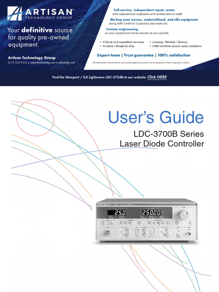 ILX Lightwave LDC-3700B Series Manual | PDF | Electrical Engineering ...