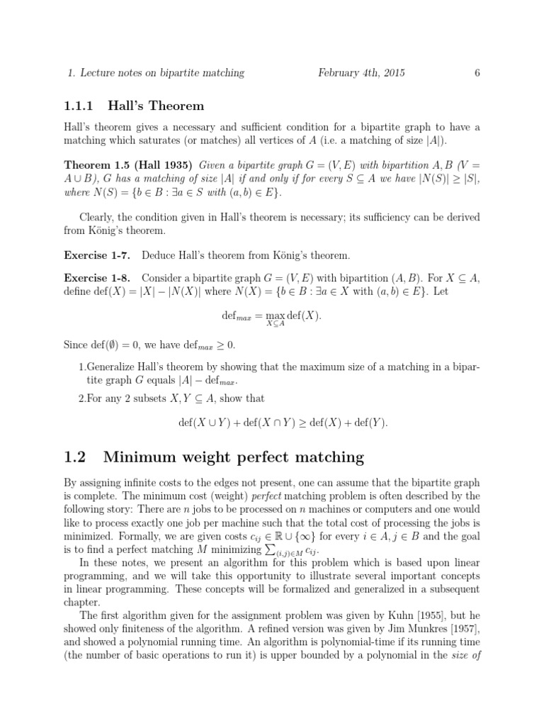 Minimum Weight Perfect Matching - IP | PDF | Time Complexity | Applied Mathematics