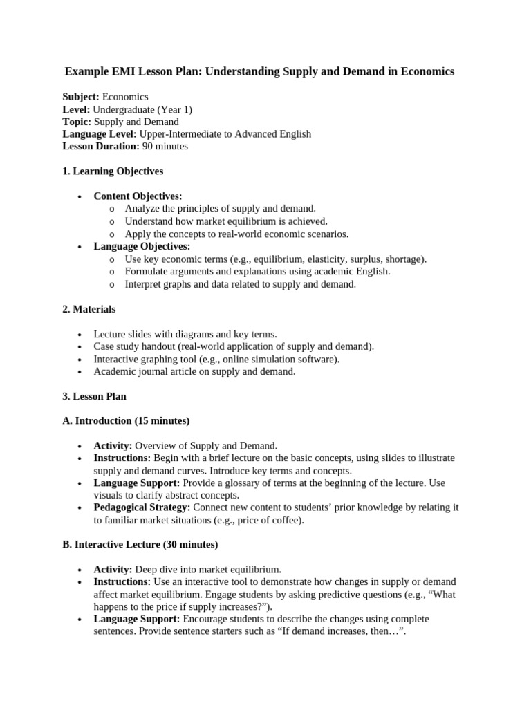 Example EMI Lesson Plan 1 EKONOMI (MB Frida) | PDF | Genetics | Genotype