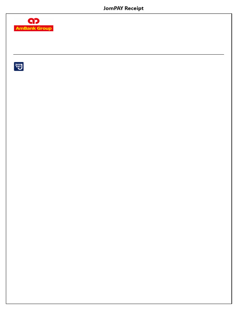 JomPAY Receipt | PDF