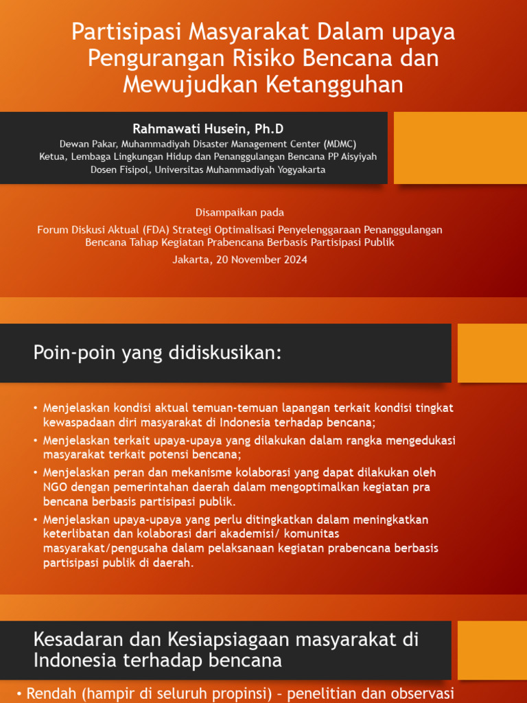 MDMC - Partisipasi Masyarakat Dalam Upaya PRB | PDF