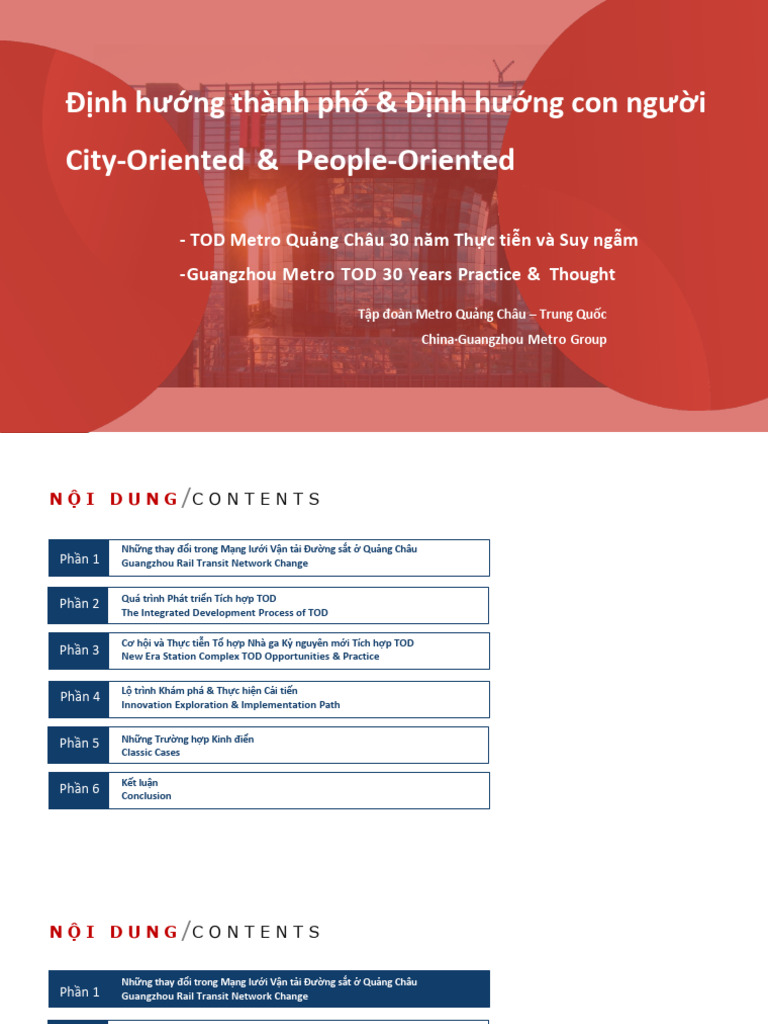 Việt - Guangzhou Metro TOD 30 Years Practice and Thought | PDF