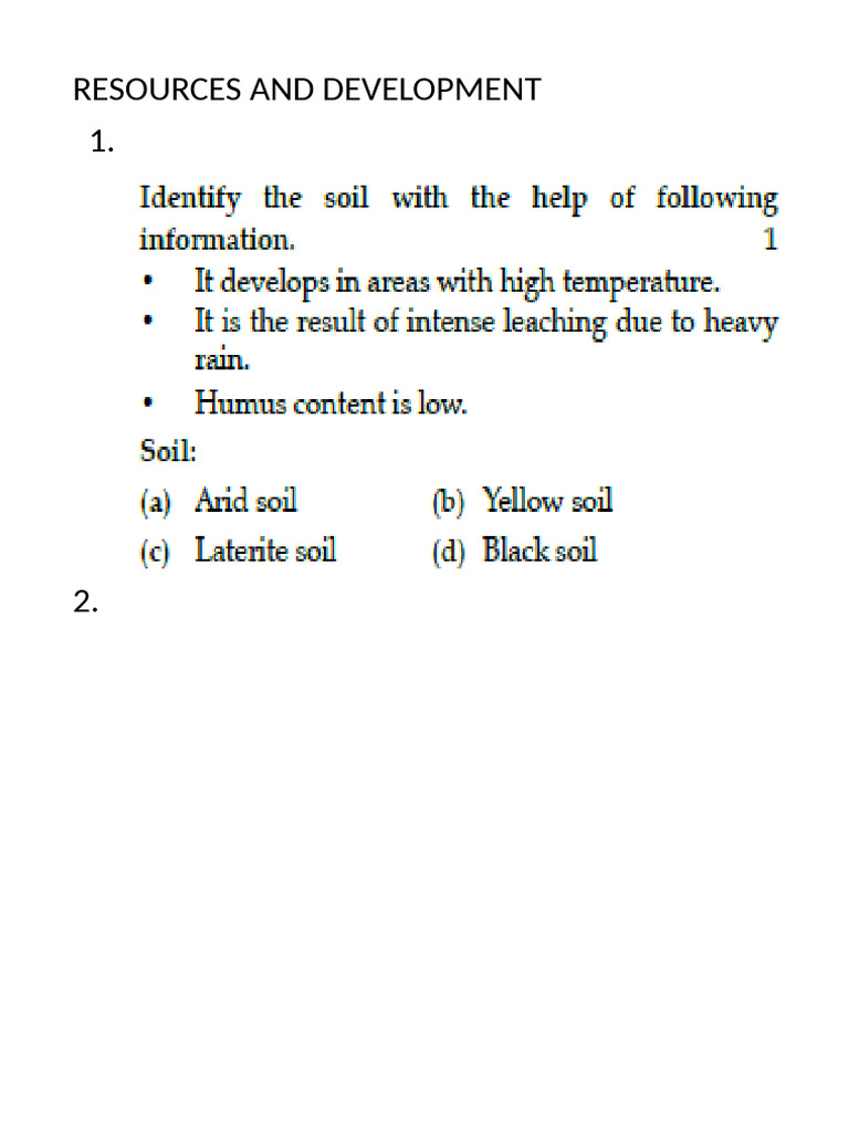 Resources and Development | PDF