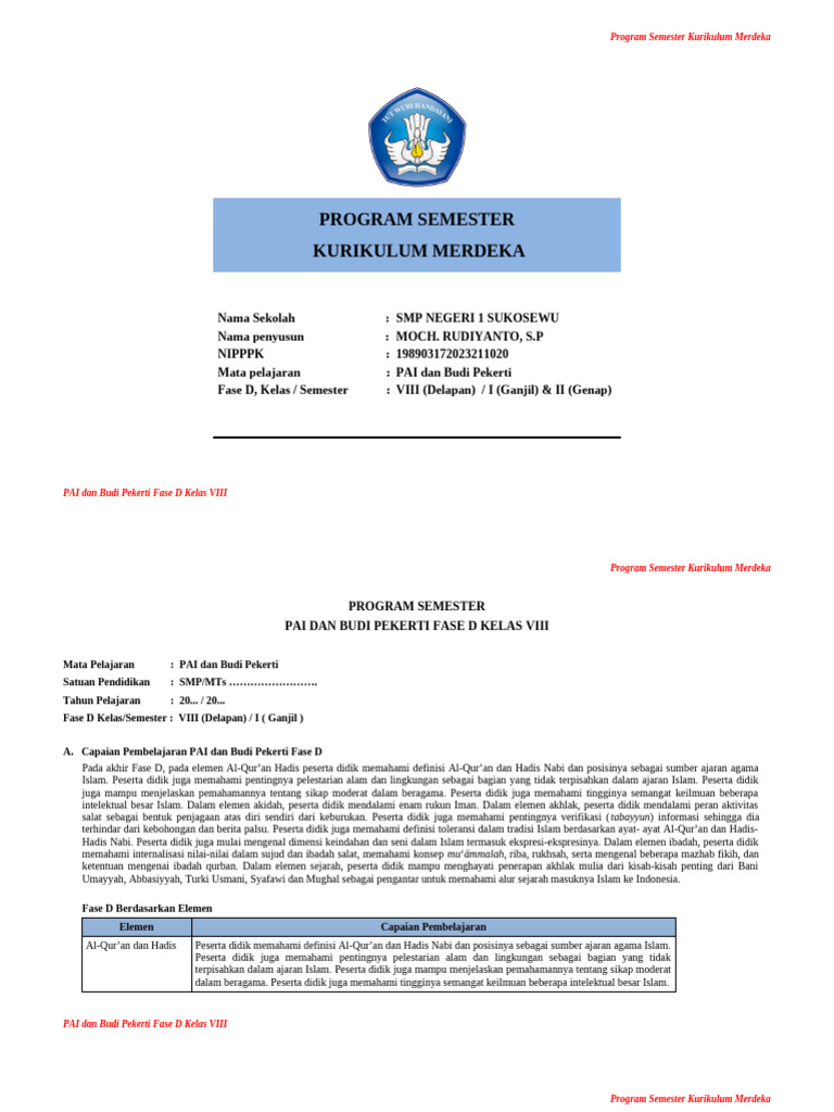 Promes Kurikulum Merdeka-8 | PDF