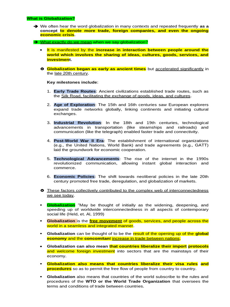 GLOBALIZATION Meaning Types ImportanceHow It Works Concerns | PDF ...