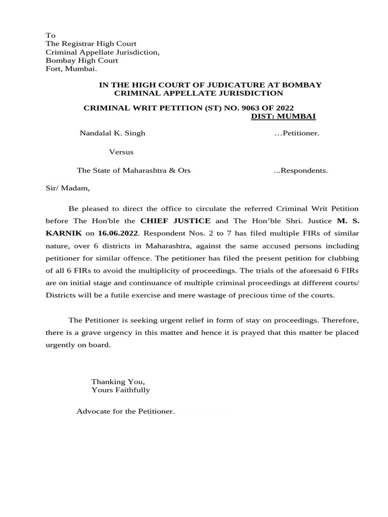 Nandlal Precipe | PDF