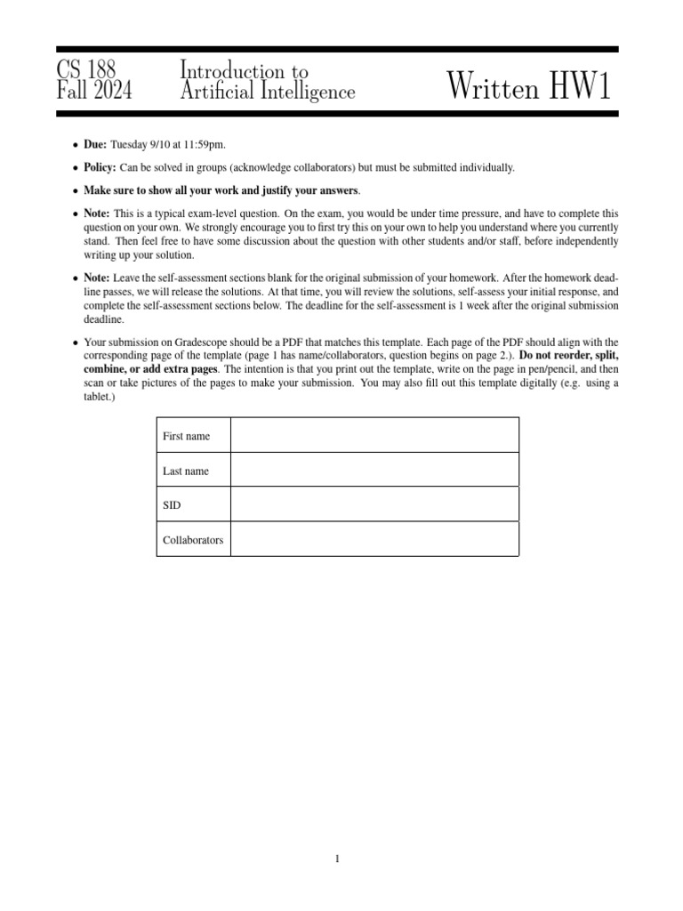 Cs188 Fa24 Hw1 Template | PDF | Bus | Applied Mathematics