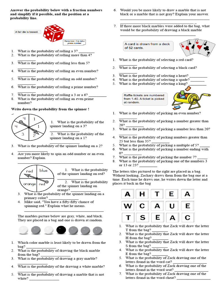 Kelas 5 - Probability | PDF | Probability | Gaming