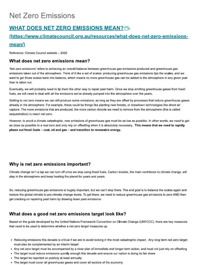 4 Net Zero Emission | PDF