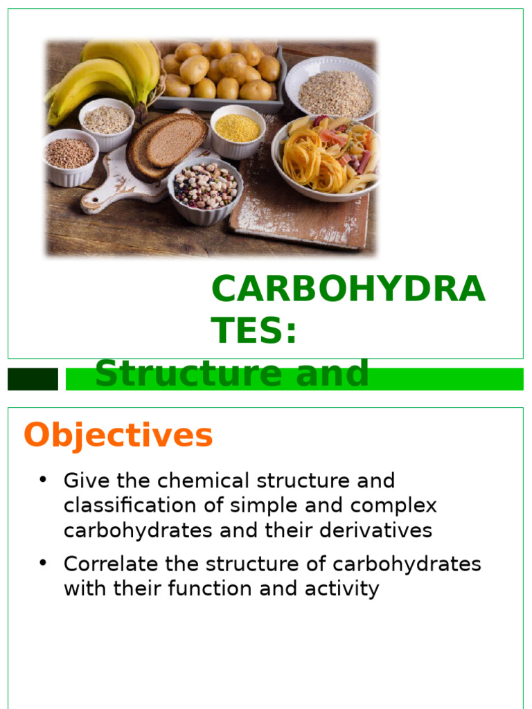 Carbohydra Tes: Structure and Properties | PDF | Carbohydrates ...
