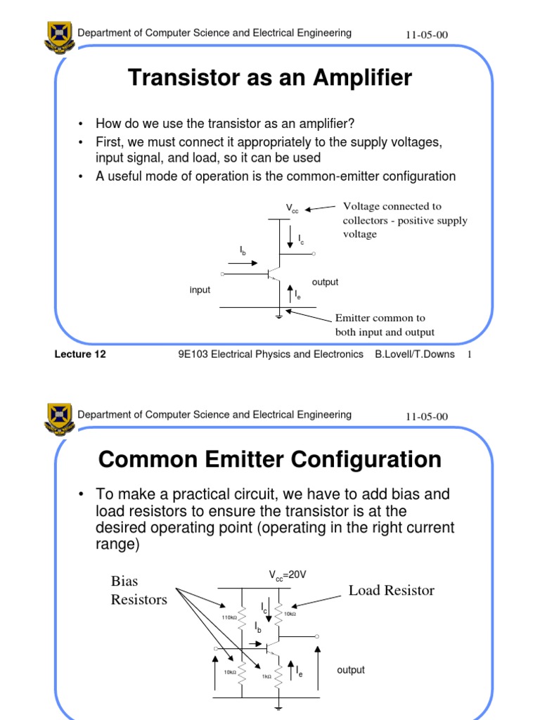 Transistor Amplifier Basics Explained | PDF