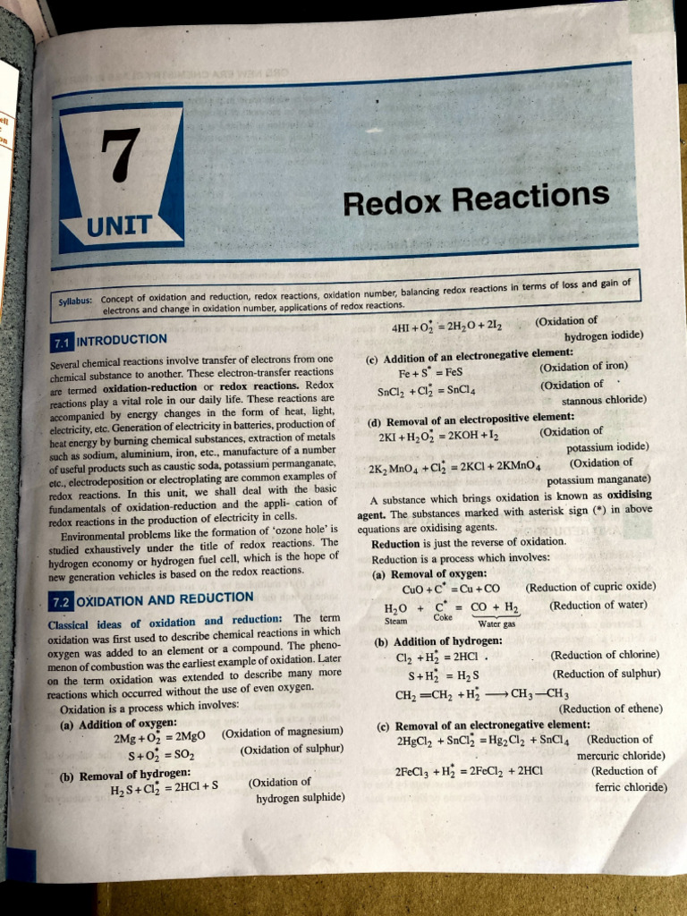 Redox Reaction | PDF