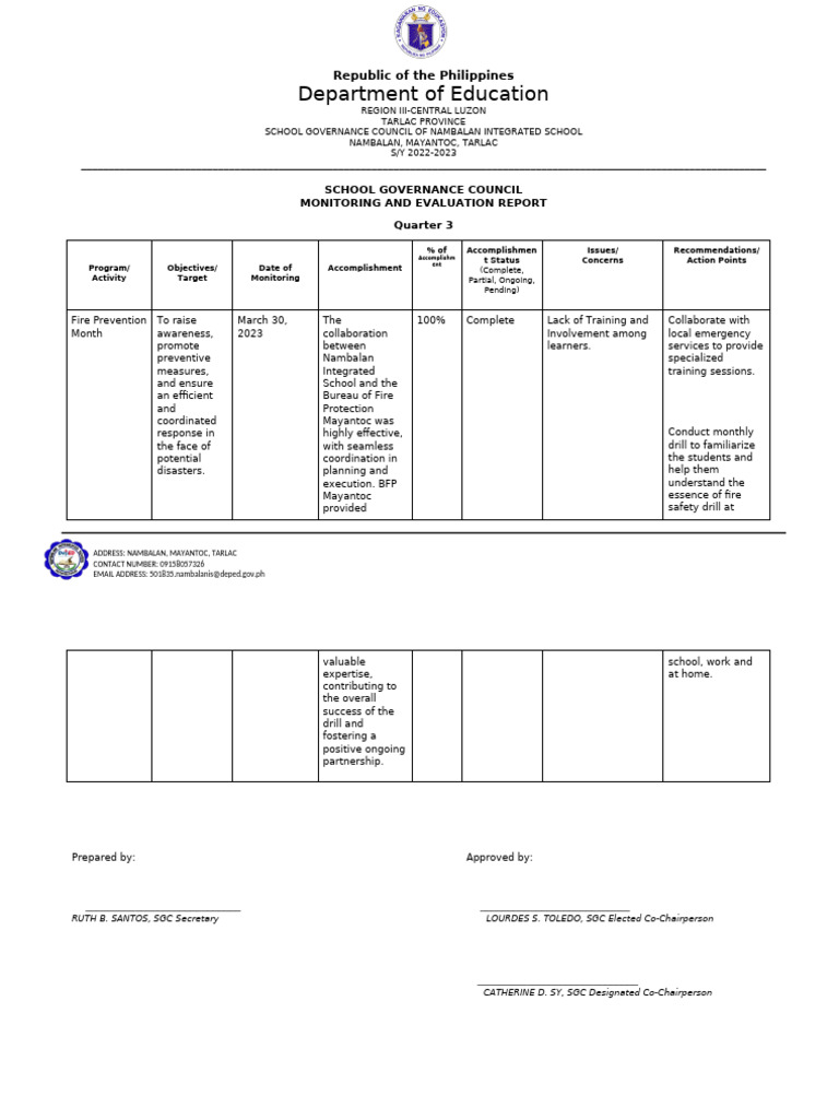 (SGC) Monitoring and Evaluation - 3 | PDF