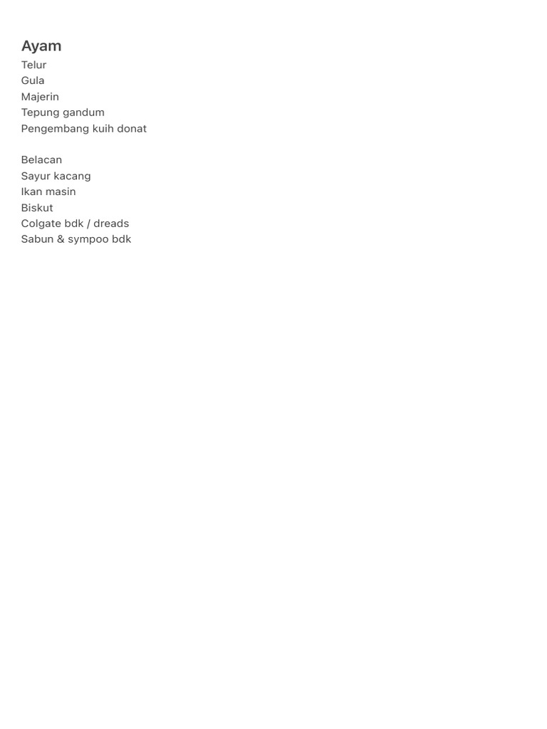 Ayam | PDF