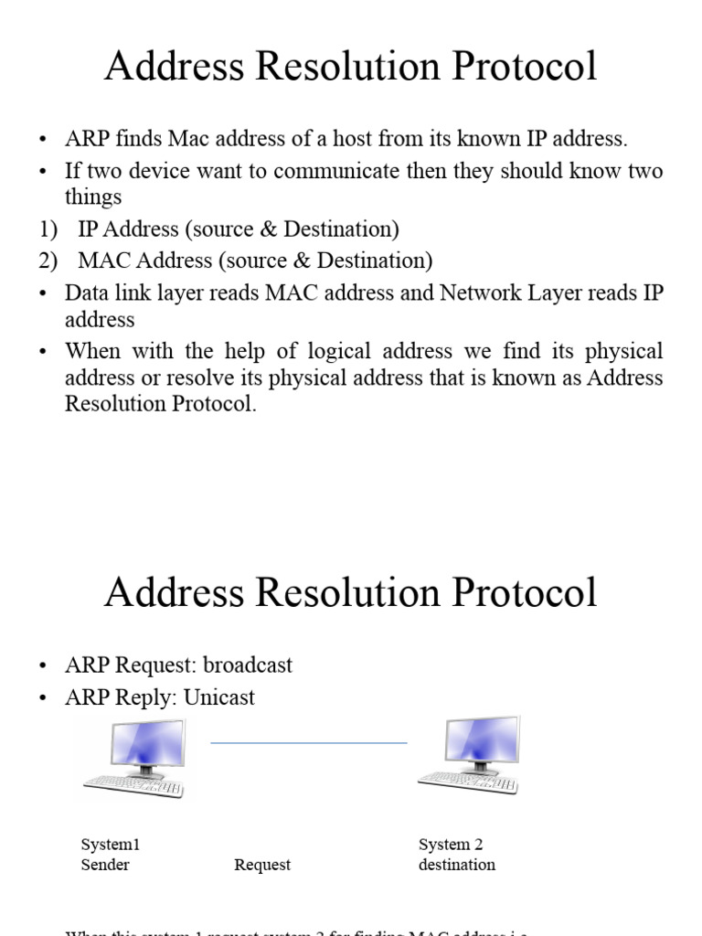 Address Resolution Protocol | PDF | Ip Address | Computer Science