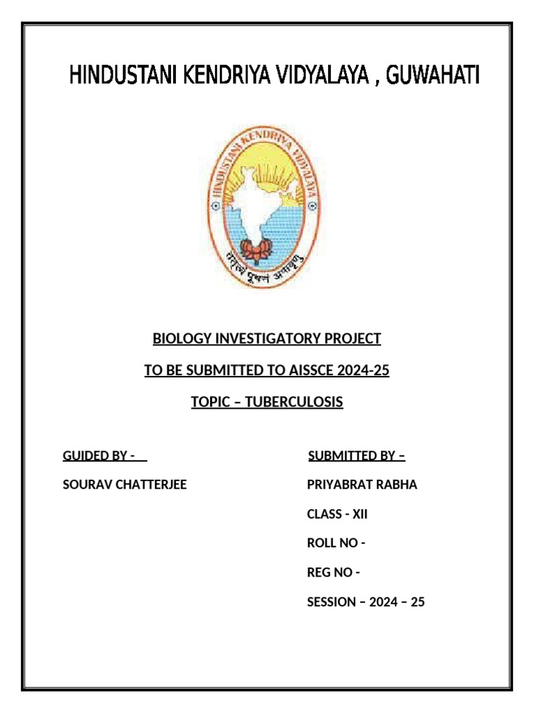 Biology Project on Tuberculosis | PDF
