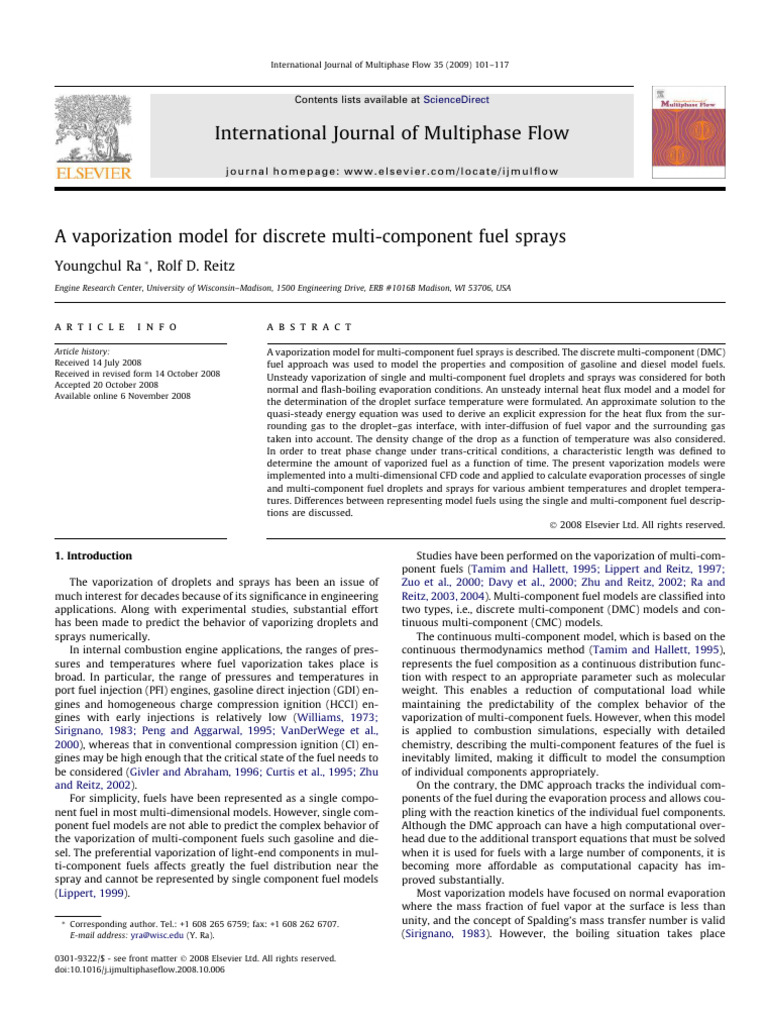 A Vaporization Model For Discrete Multi | PDF | Heat Transfer | Evaporation