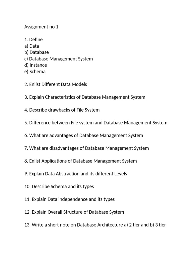 Assignment No 1 DMS | PDF
