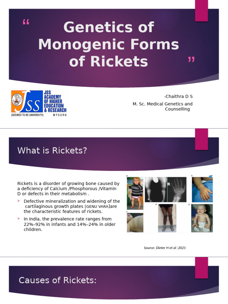 Genetics of Monogenic Forms of Rickets Main 1 | PDF | Genetic Disorder ...
