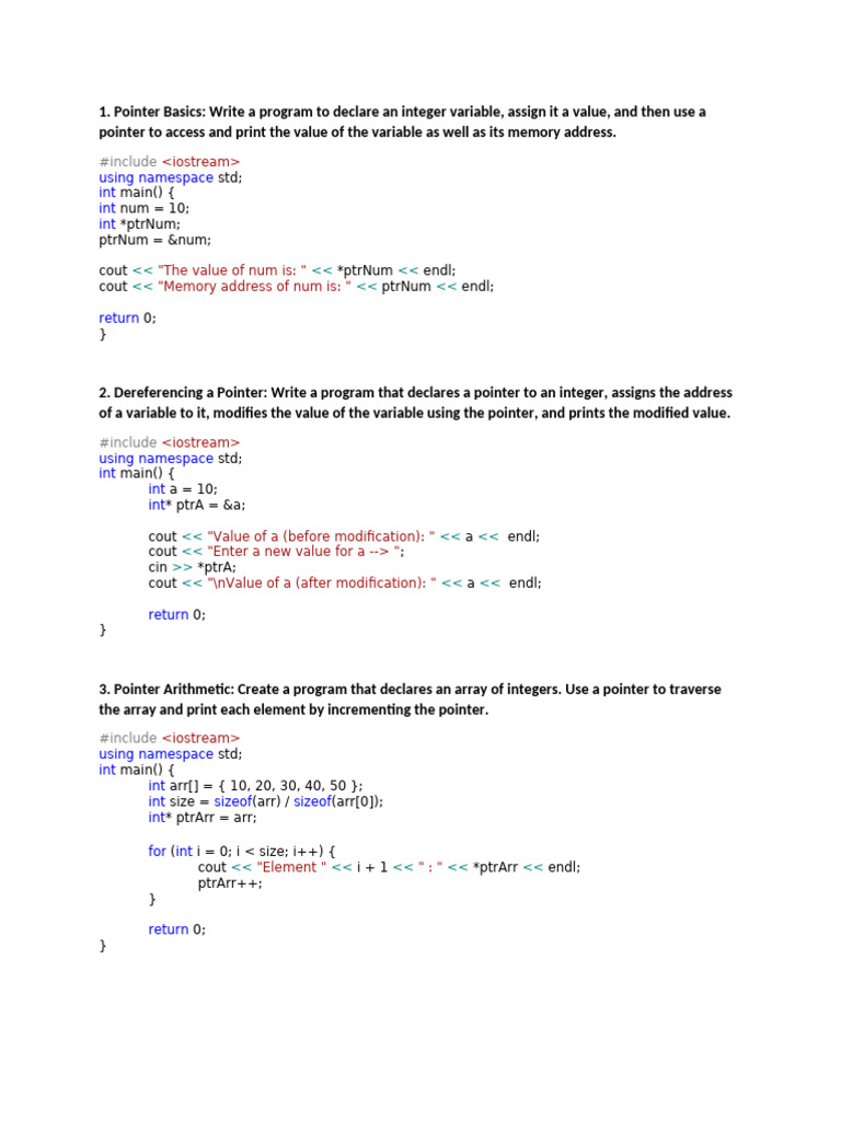 Oop 01 Pdf Integer Computer Science Pointer Computer 