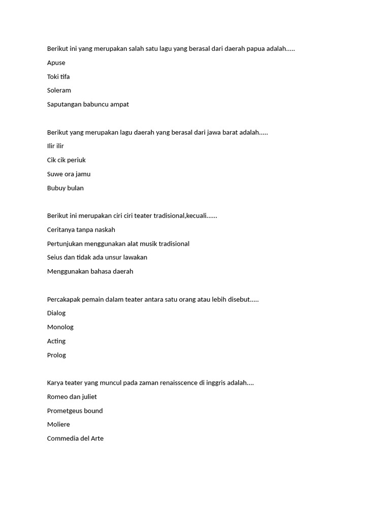 Soal SBD Kelas 9 | PDF