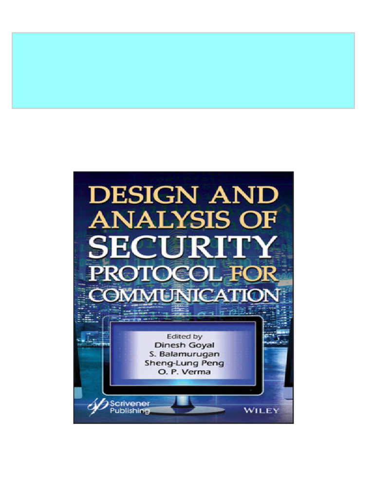 Design and Analysis of Security Protocol For Communication First ... Design and Analysis of Security Protocol For Communication First ...