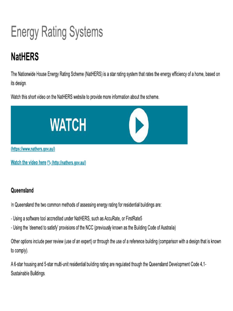 4-Energy Rating Systems - CPP50921 Course 1 | PDF