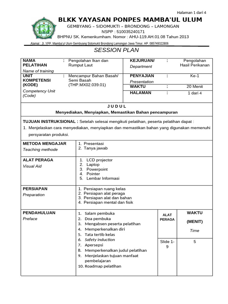 2temp-Session Plan | PDF