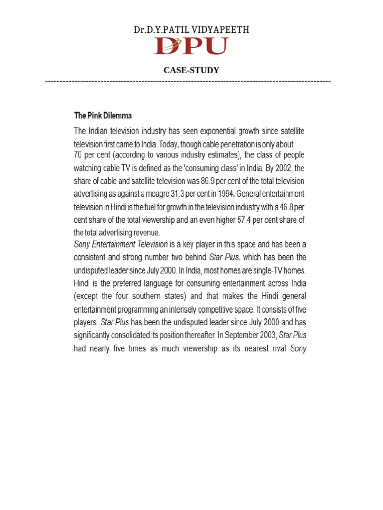 Dr. D.Y. Patil Vidyapeeth Case Study | PDF