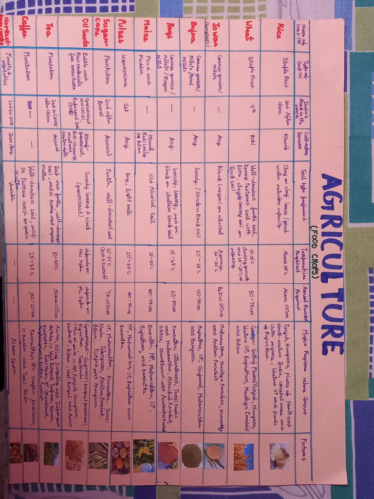 Agriculture Table | PDF