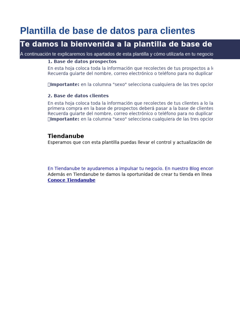 Como Hacer Una Base de Datos en Excel | PDF | Informática | Business