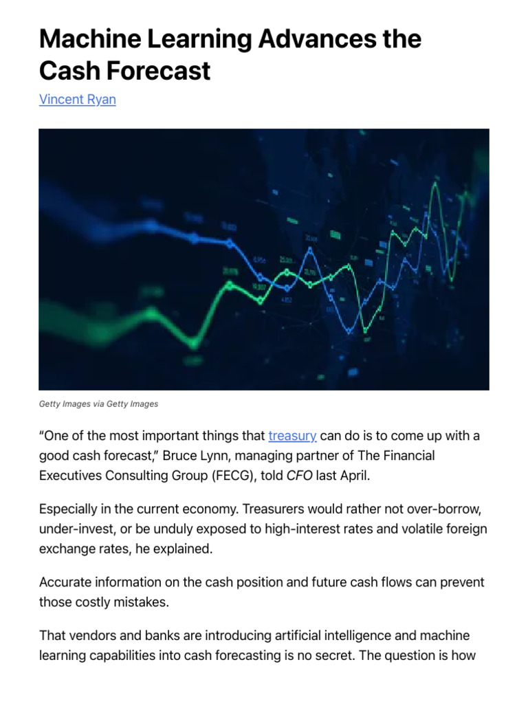 AI in Cash Forecasting for CFOs | PDF | Machine Learning | Artificial Intelligence
