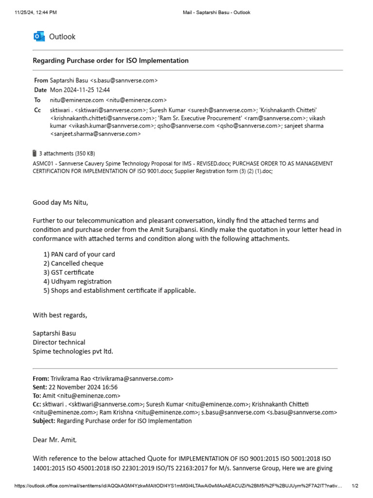 Nitu Enquiry and Docx Request | PDF