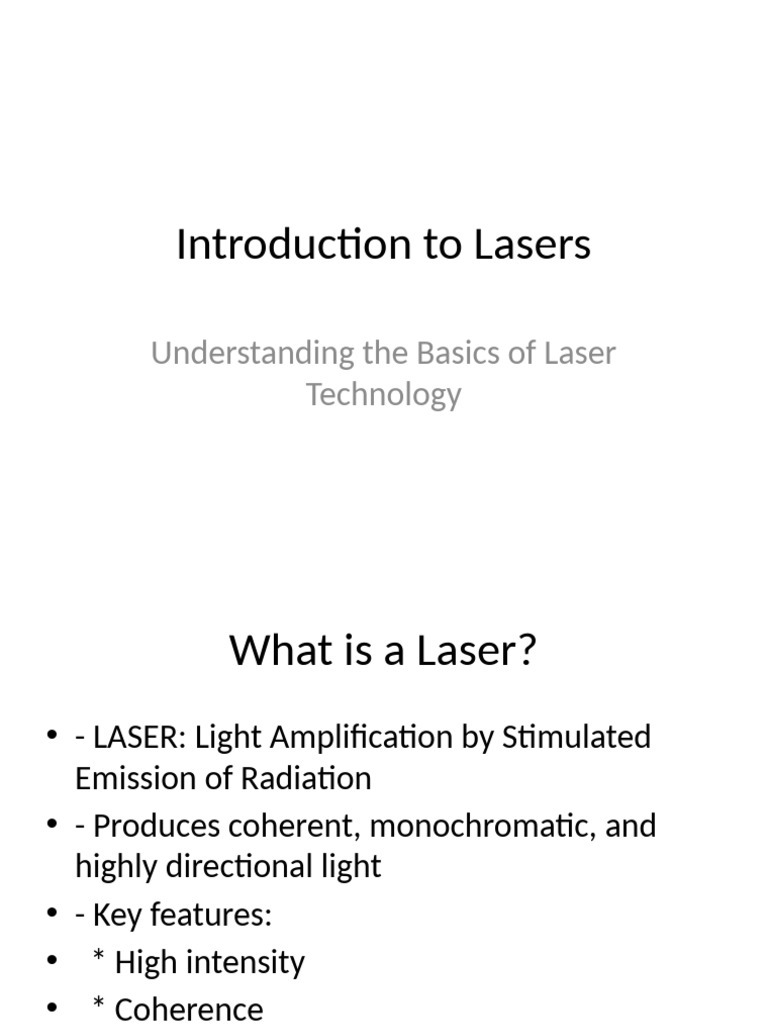 Introduction To Laser | PDF