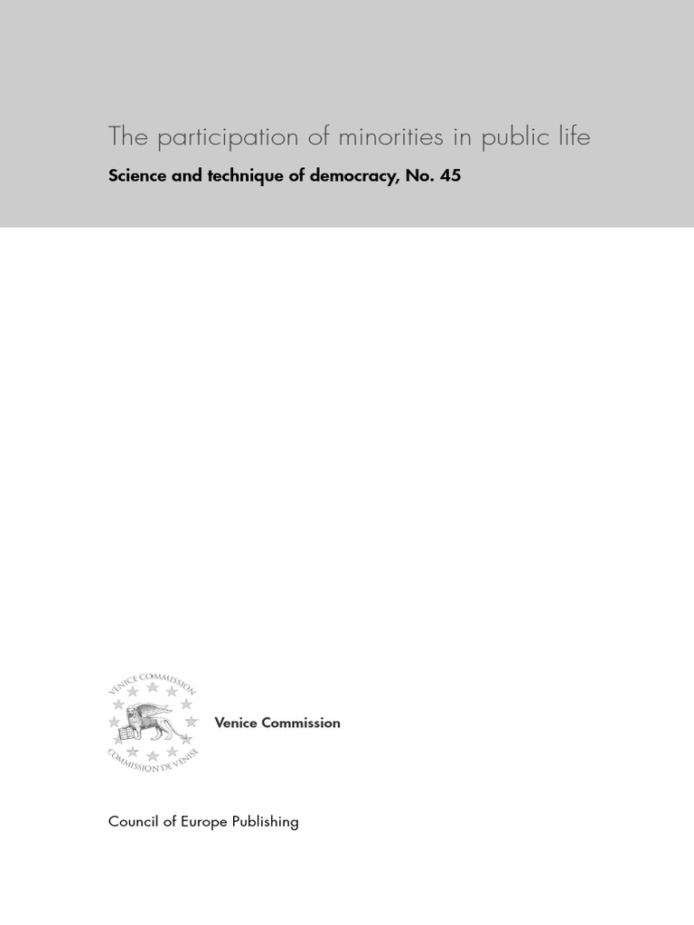 Minority Participation in Public Life | PDF | Human Rights | European Union