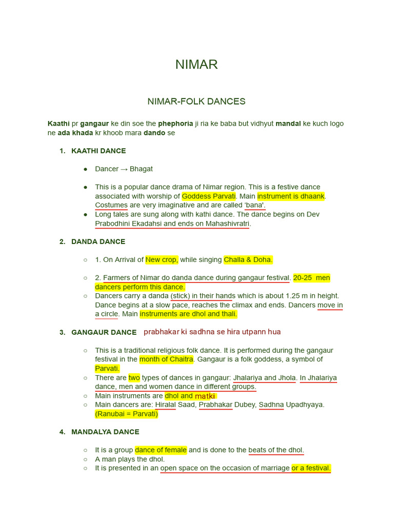 Tribes Folk Dance Music and Theatre | PDF | Dances