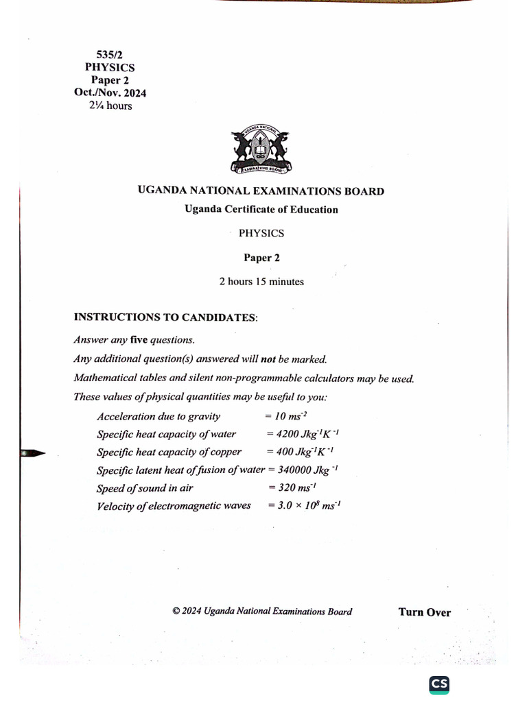 Uce Phy2 Transitional 2024 | PDF