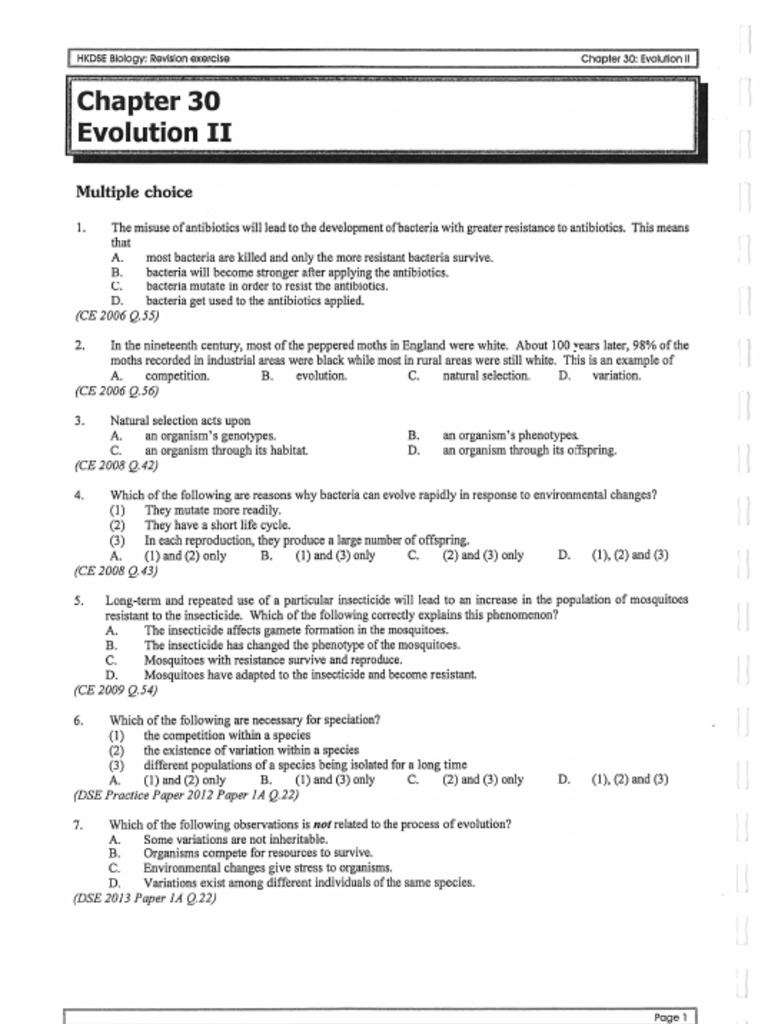 Ch30 by Topic Qs (-2021 DSE) | PDF