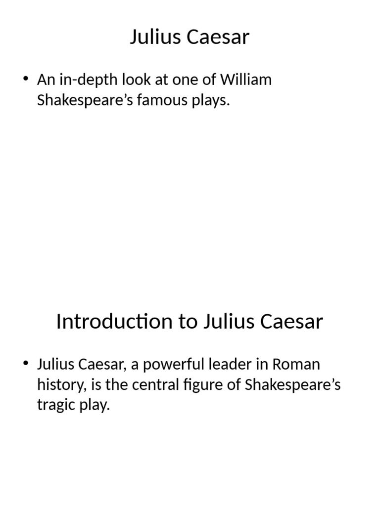 Shakespeare's Julius Caesar Guide | PDF