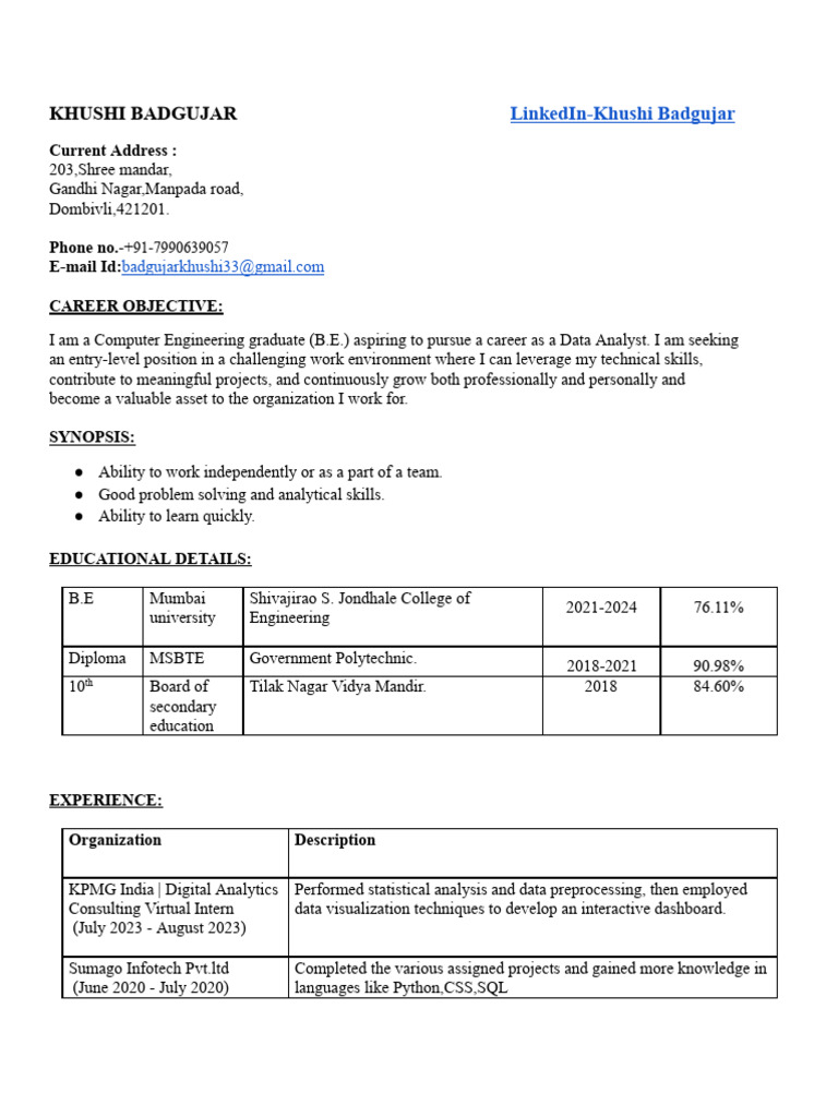 Khushi Badgujar | PDF | Data | Information Retrieval