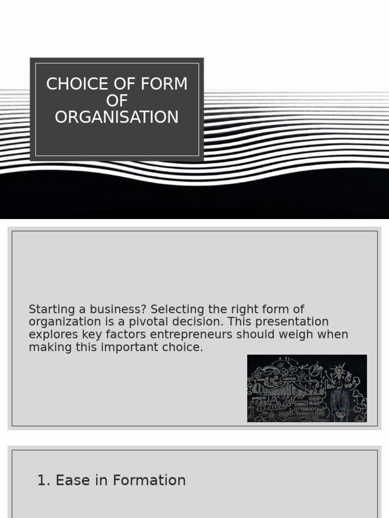 Choice of Form of Organisation-2 | PDF