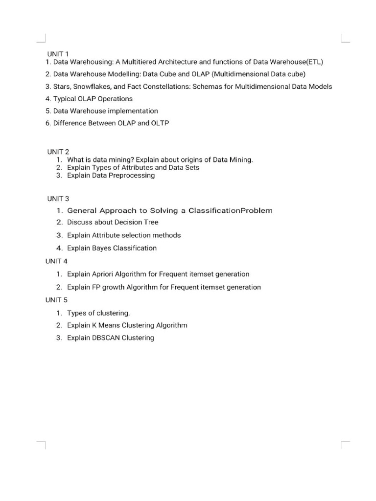 DWDM Important Questions | PDF
