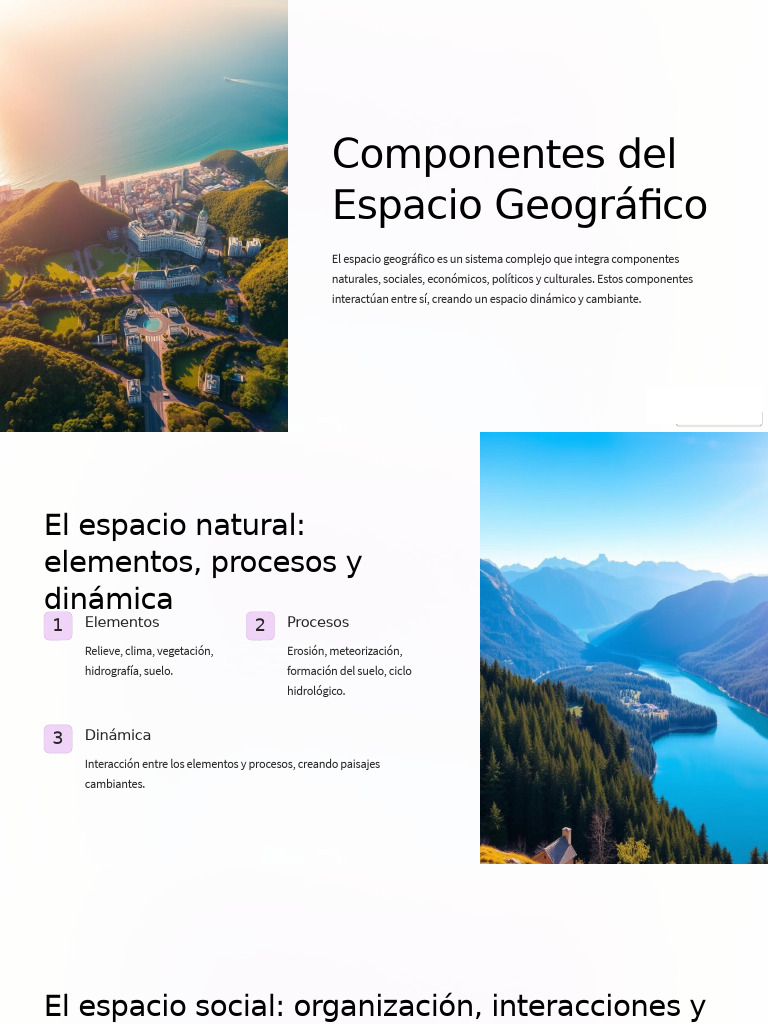 Componentes del Espacio Geográfico | PDF | Entorno natural | Suelo