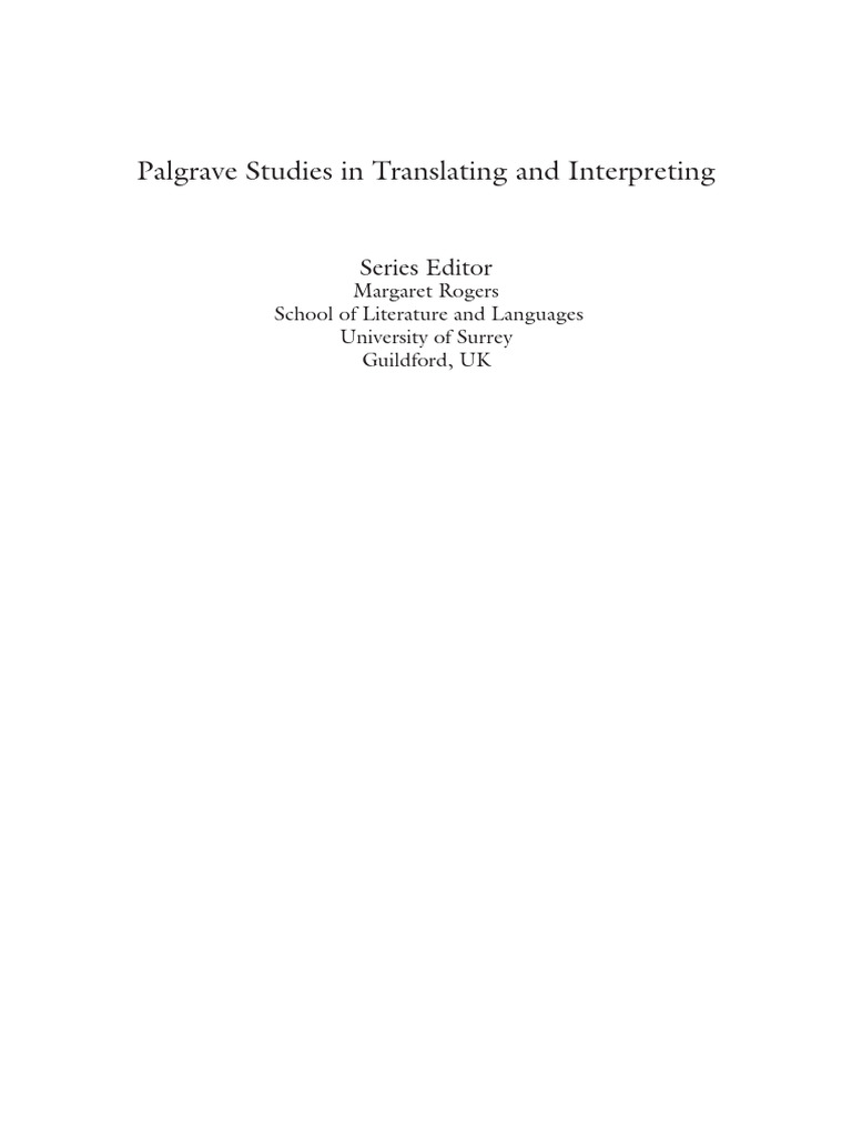 Front Matter | PDF | Translations