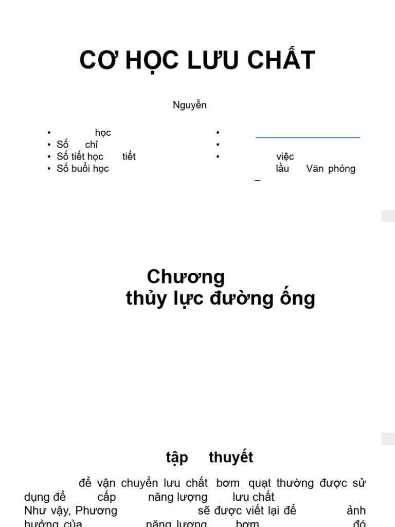 Chuong 5 Tinh Thuy Luc Duong Ong | PDF