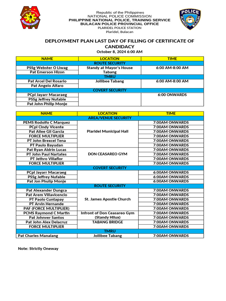 Last Day Filing Deployment Plan | PDF
